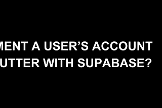 Authentication in Flutter with Supabase and BLoC | by Milan Petrovic | Medium