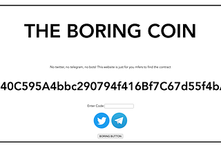 The Boring Coin – Medium