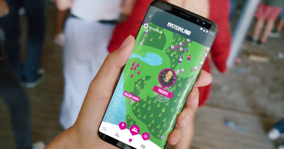 Navigate the festival universe with Woov | by Mapbox | maps for developers