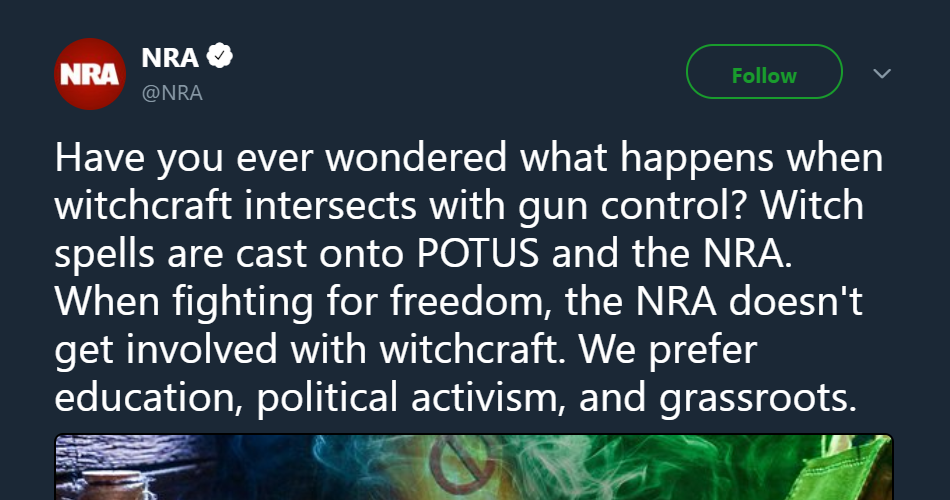 As a Witch-Hunter, I Applaude the NRA’s Newe Anti-Witch Stance | by ...