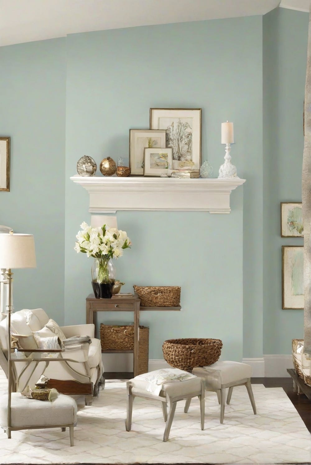 Living Room Walls: Sea Salt SW 6204–2024 Wall Paint Guide | by Home ...