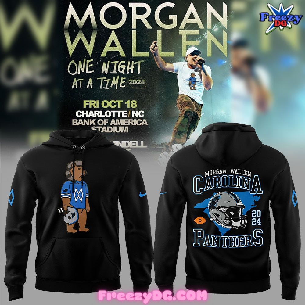 Carolina Panthers x Morgan Wallen 2024 Black Hoodie | by ...