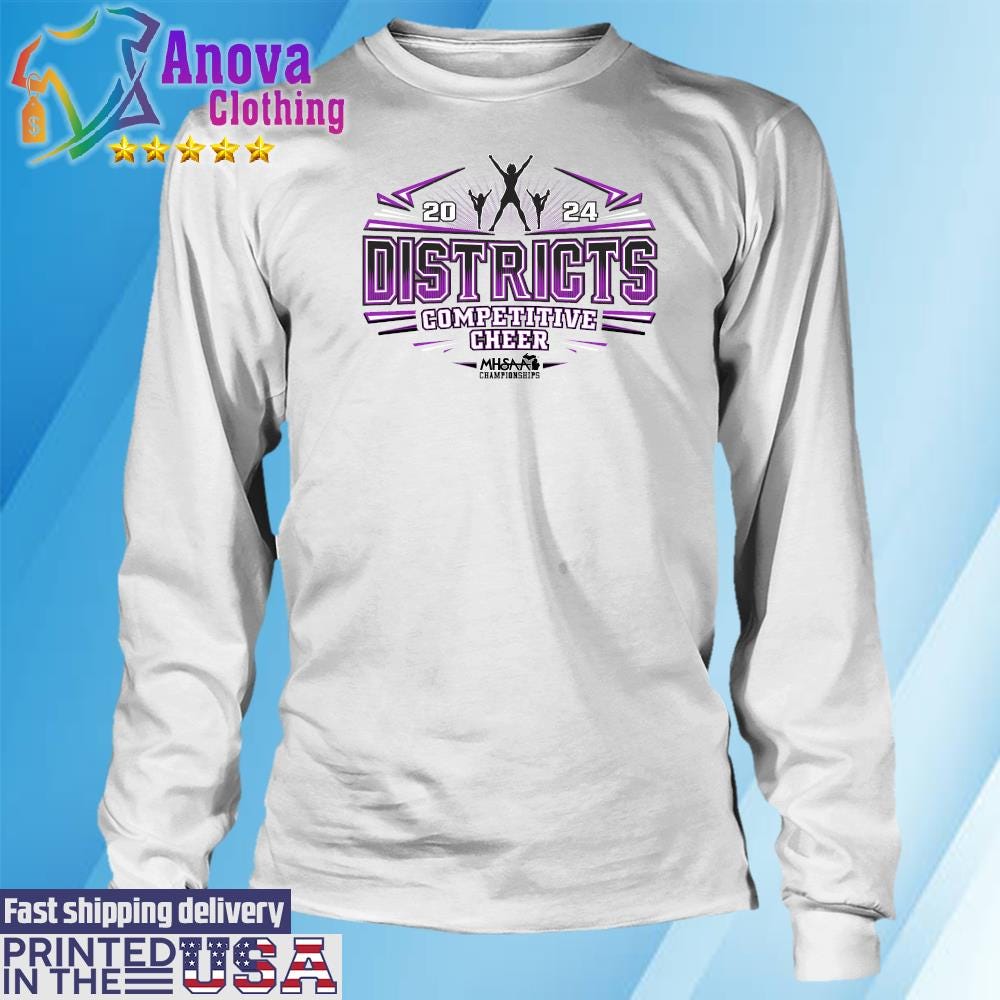 Official 2024 Districts Competitive Cheer MHSAA Championship Logo shirt ...