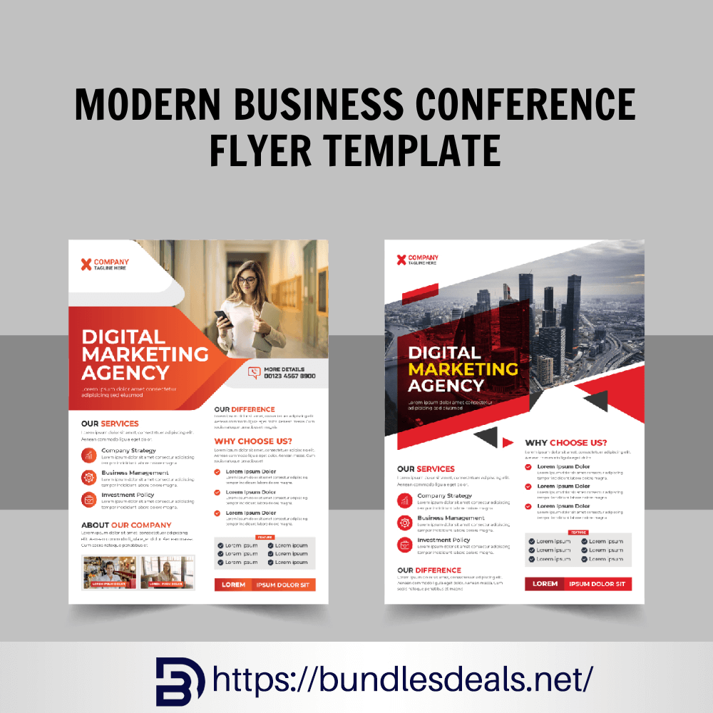 Modern Business Conference Flyer template | by Bundles Deals | Jan ...