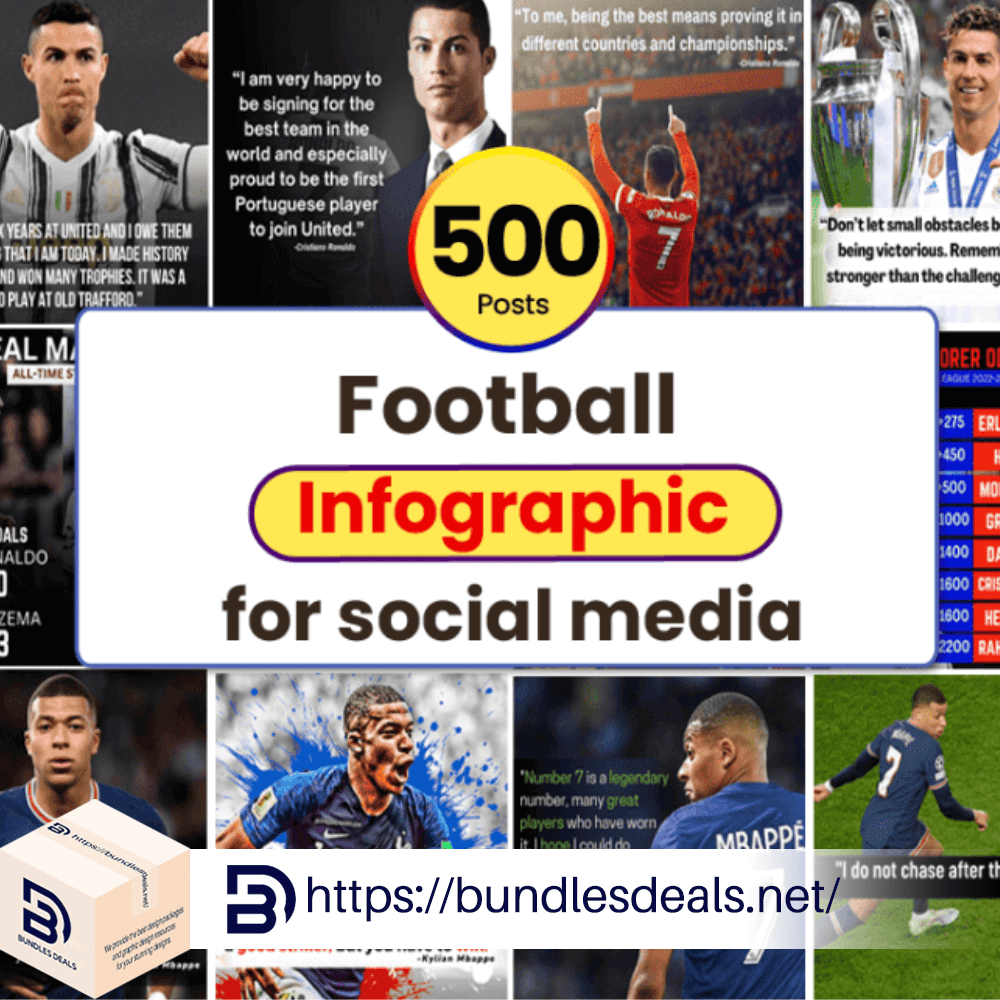 500 Football Infographic Posts | by Bundles Deals | Medium