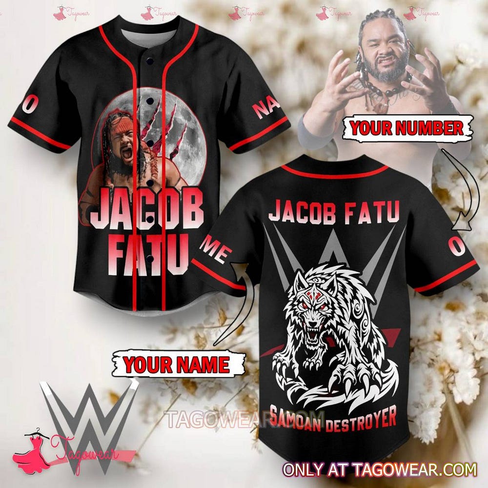 Unleash Your Inner Destroyer: WWE Jacob Fatu Samoan Baseball Jersey ...