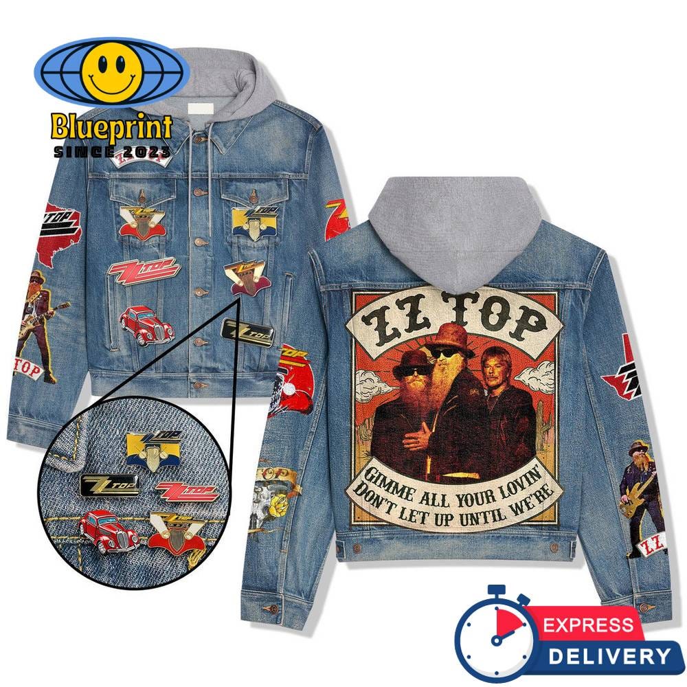 ZZ Top Rock Band Hooded Denim Jacket | by Henqua106 | Mar, 2024 | Medium
