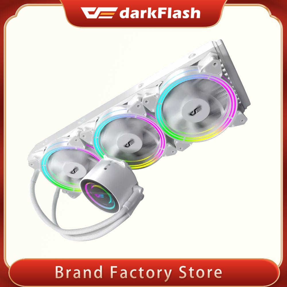Review! Darkflash Water Cooling CPU Cooler computer RGB Water Cooler ...
