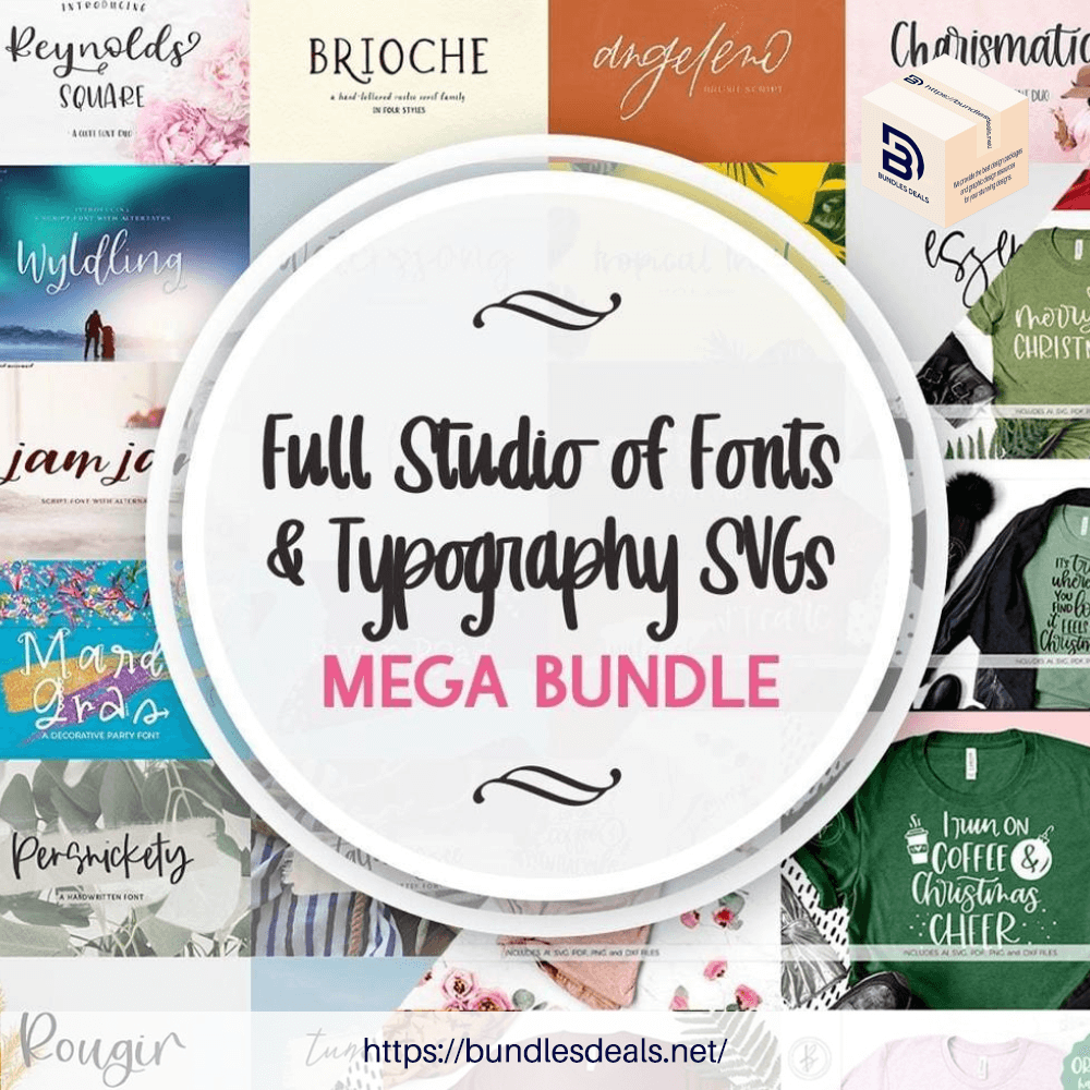 Full Studio of Fonts and Typography SVGs Mega Bundle | by Bundles Deals ...