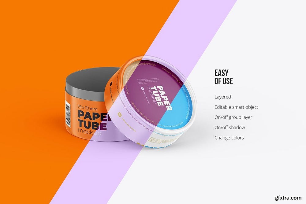 247+ Free Download Incredible Opened Glossy Paper Tube Mockup ...