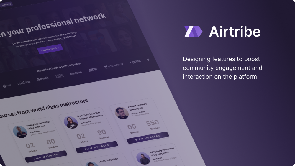 Case Study: Designing features to promote community engagement on Airtribe | by Sushma Bhandari ...