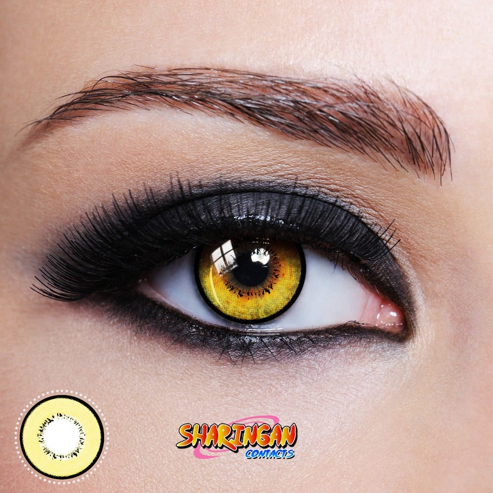Naruto Mitsuki Contacts — Yellow - Sharingan Contacts - Medium