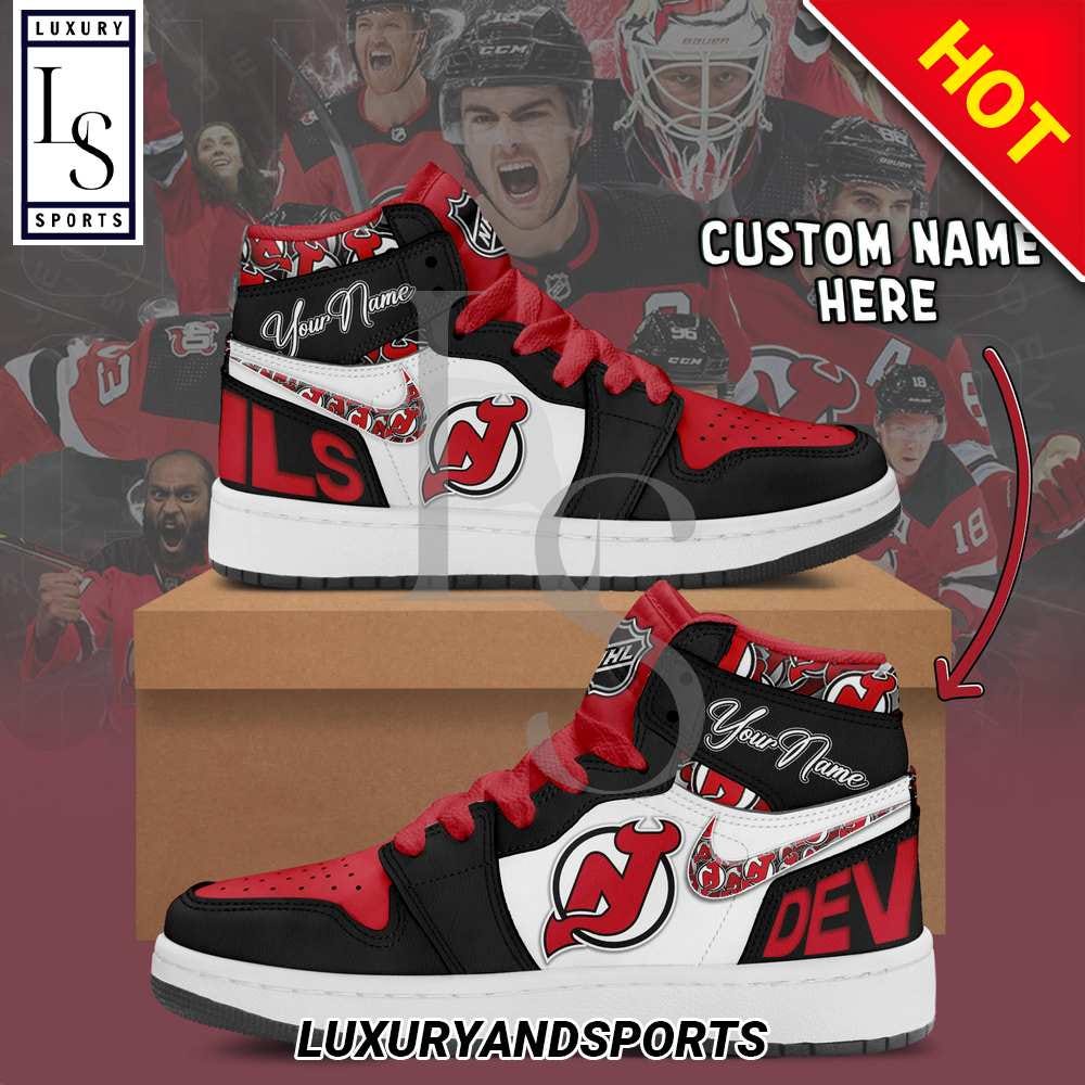 New Jersey Devils NHL Customized Hockey Air Jordan 1 | by ...