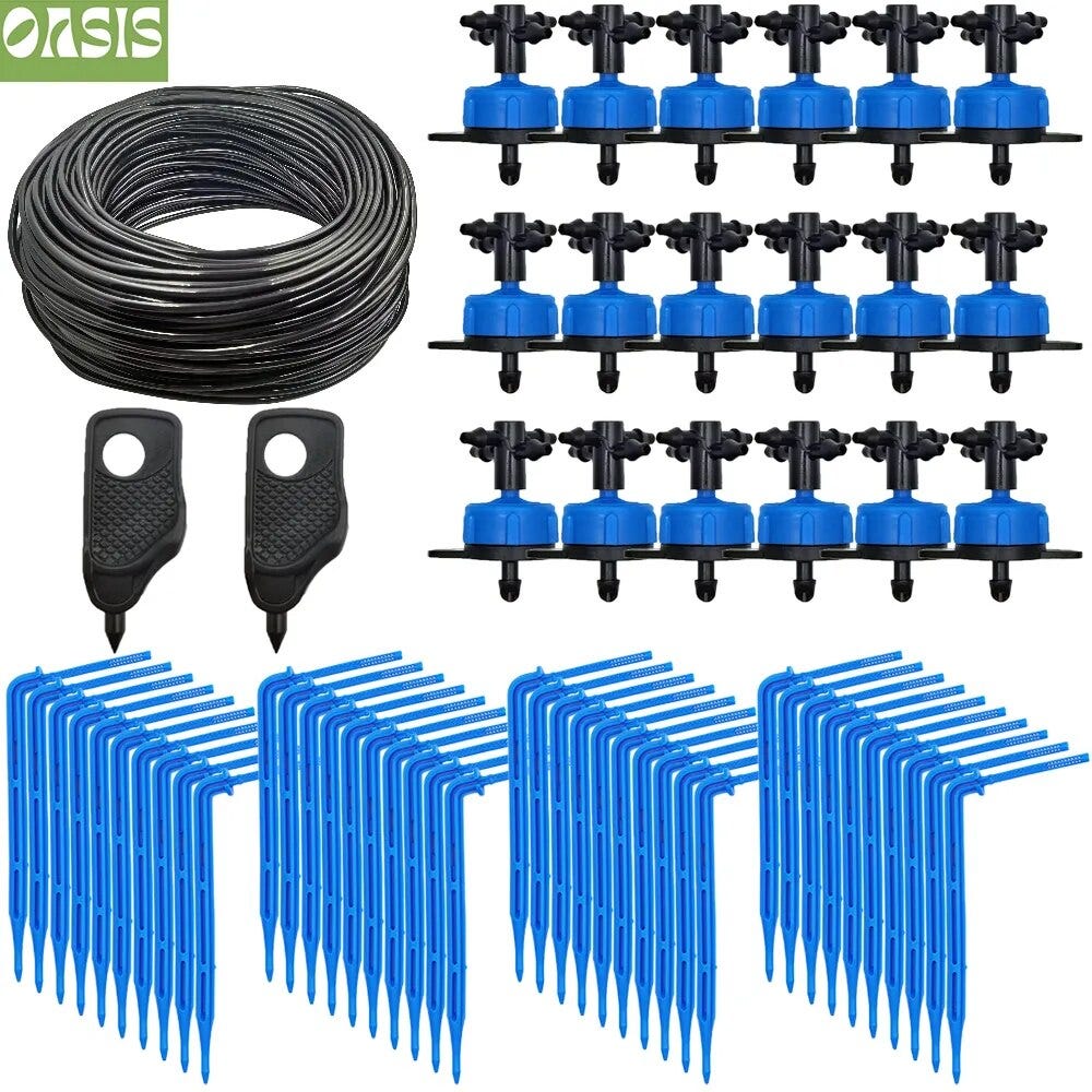 Review 40M/20M 4-Way 8L Drip Arrow Irrigation Transmitter Dripper ...