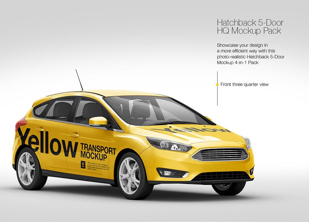 268+ Free Download Review Of Hatchback 5-Doors Mockup — Back Halfside ...