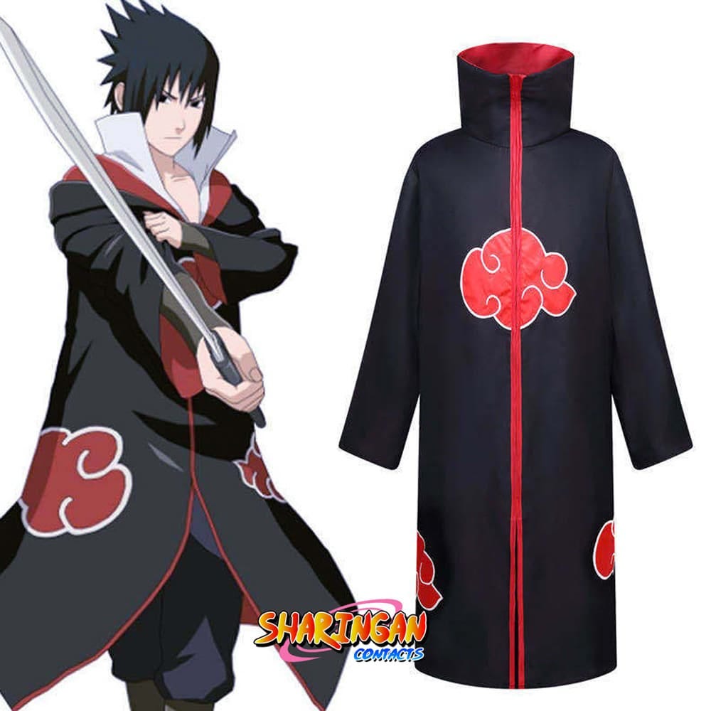 Akatsuki Cloak Long Robe — Akatsuki Cosplay Costume - Sharingan ...