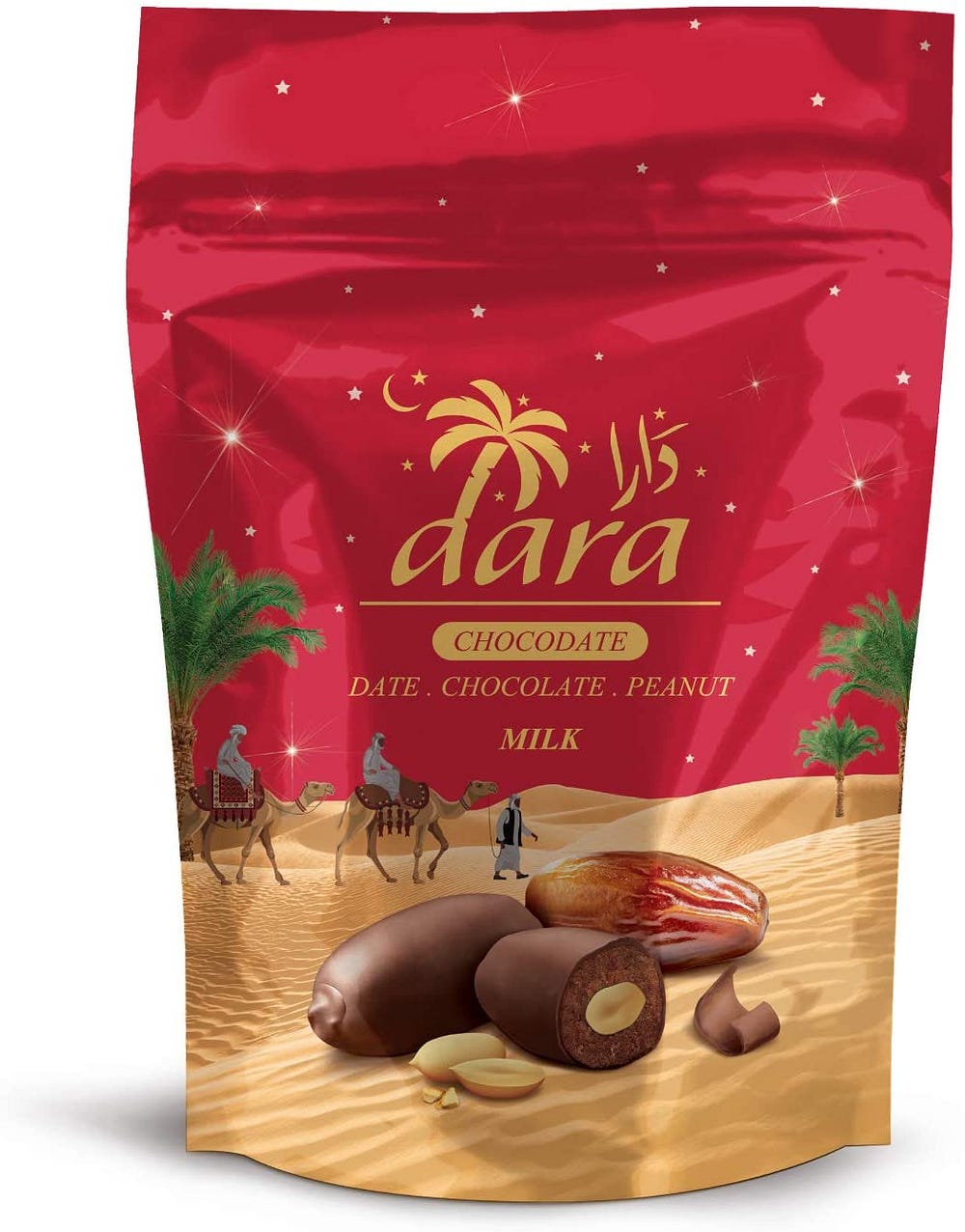 Dara Milk Chocolate Dates with Peanut, 100 gm - Chocodate UAE - Medium