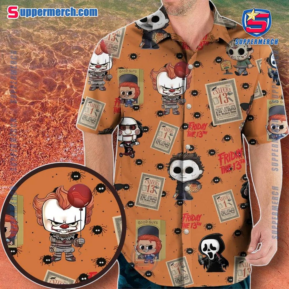 Chibi Horror Characters: A Friday the 13th Hawaiian Shirt That’s ...