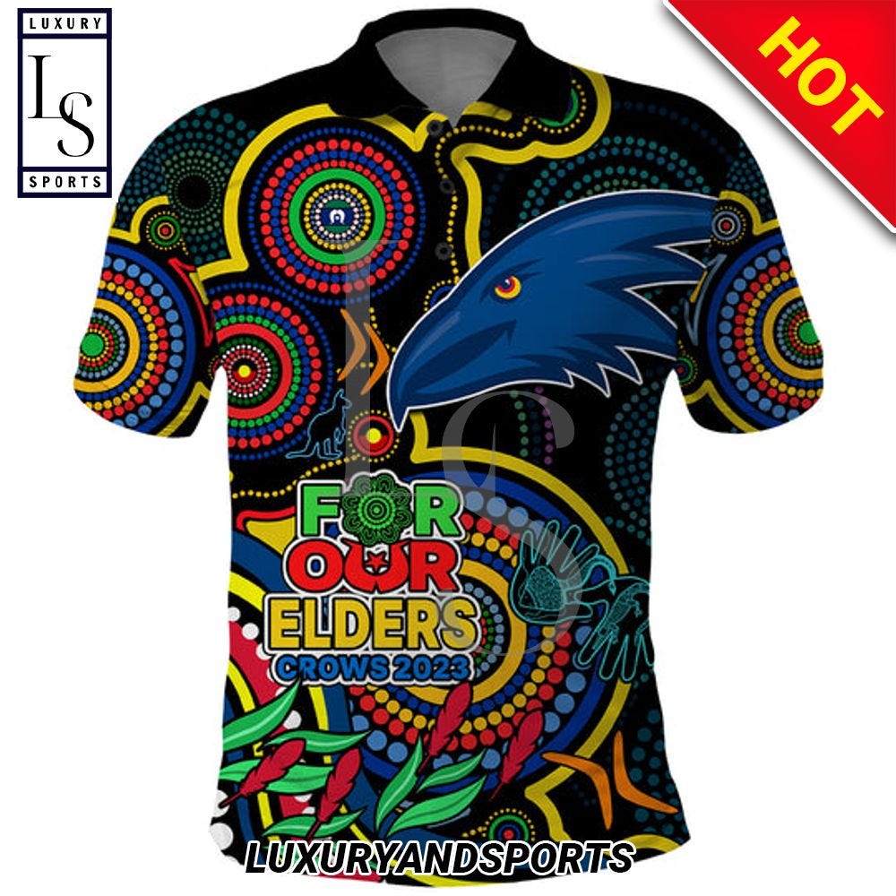 Crows Football Aboriginal Art NAIDOC Indigenous Tribal Polo Shirt | by ...