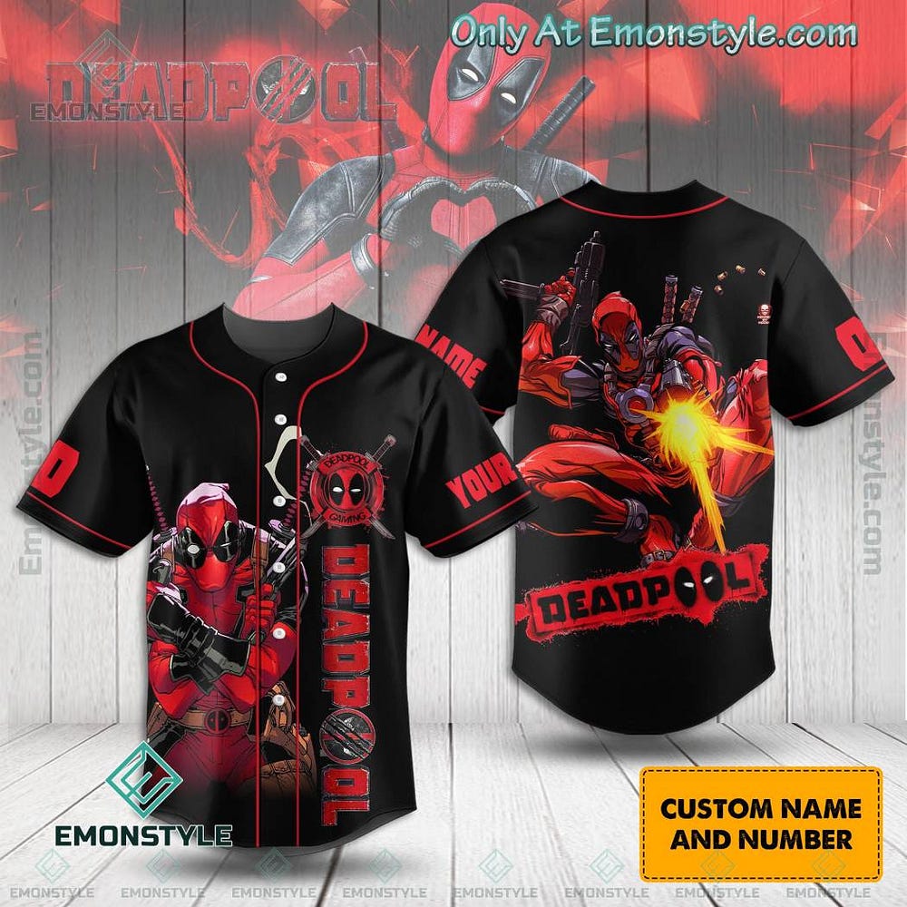 Deadpool Gaming Personalized Baseball Jersey — Unleash Your Merc with a ...