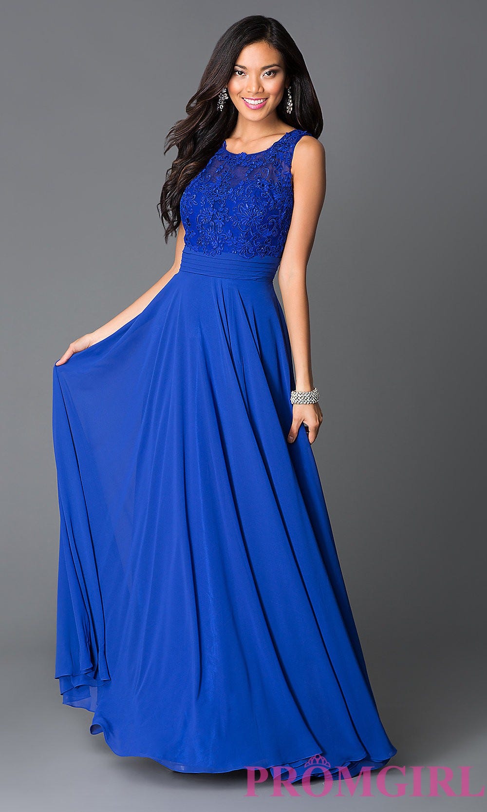 Long High Neck Beaded Lace Prom Dress With Open Back | by Karen Barkley ...