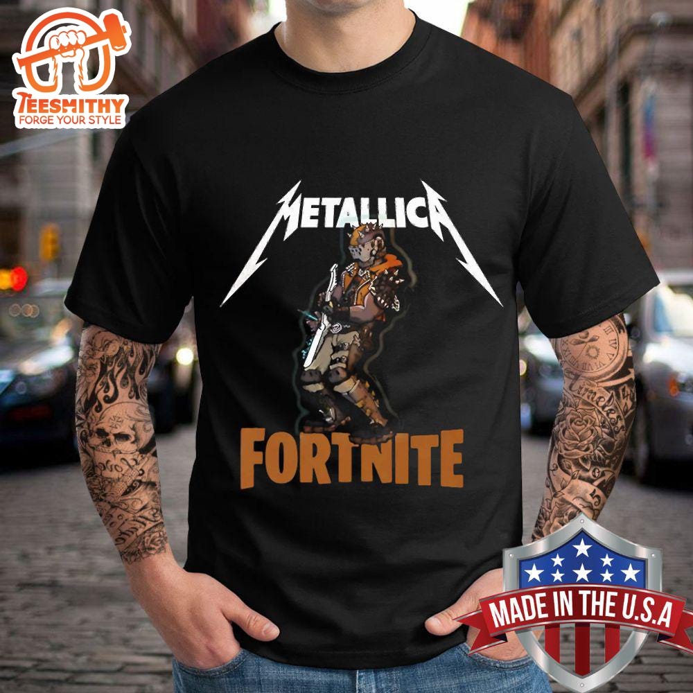Fortnite x Metallica Rust Merch Collaboration M72 Unisex T-Shirt ...