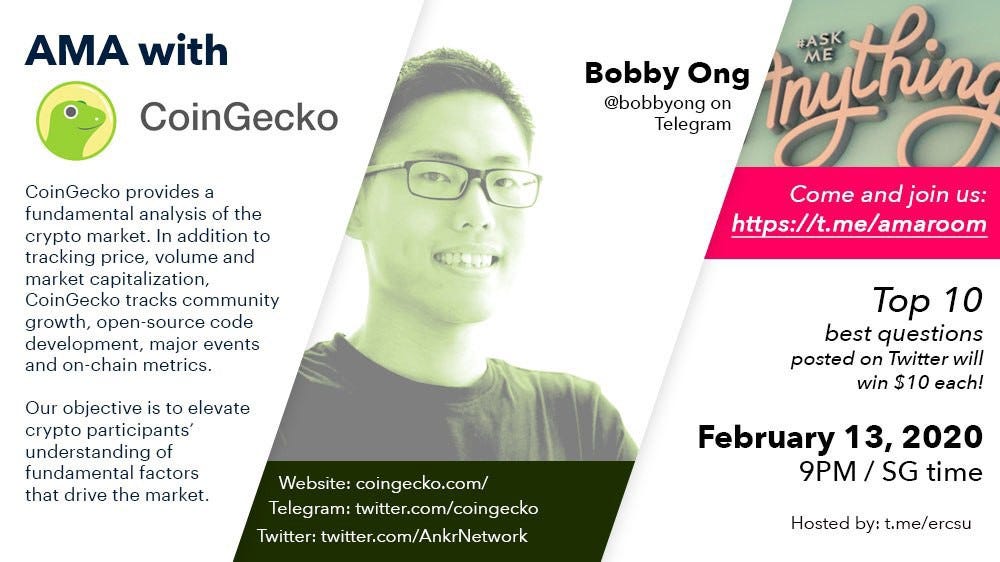 Coingecko AMA with Bobby Ong | by Steven Jim | The AMA Room | Medium