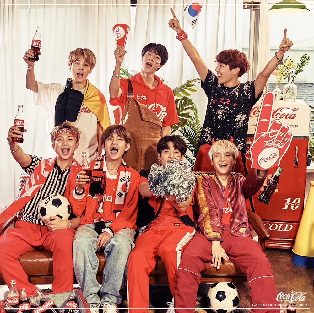 [BTS takes the stage in a Coca-Cola Campaign] | by Hillary Talty | Medium