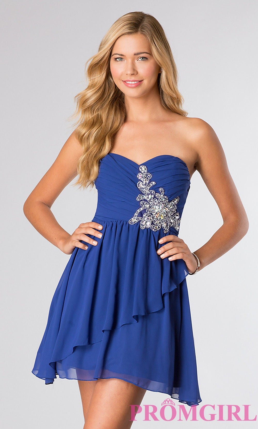Strapless Blue Party Dress by B Darlin | by Karen Barkley | Medium