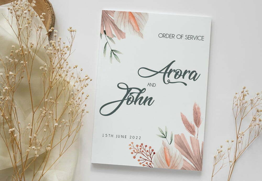 Top Tips for Designing an Elegant Wedding Order of Service | by print ...