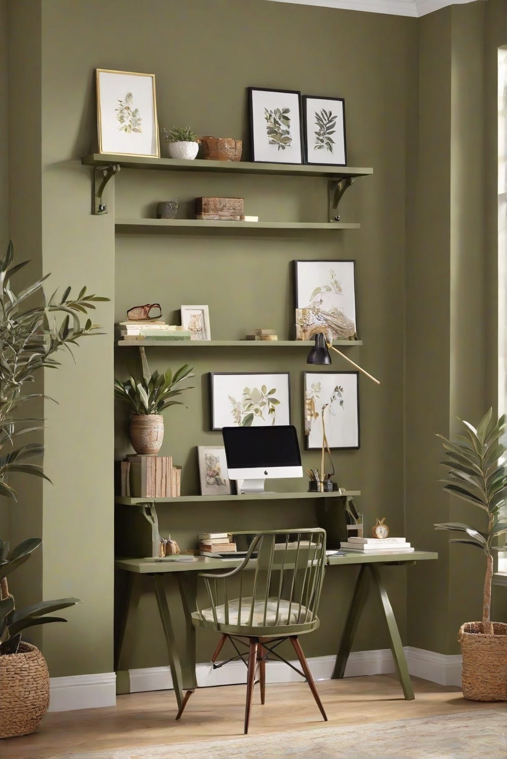 Olive Home Office Paint
