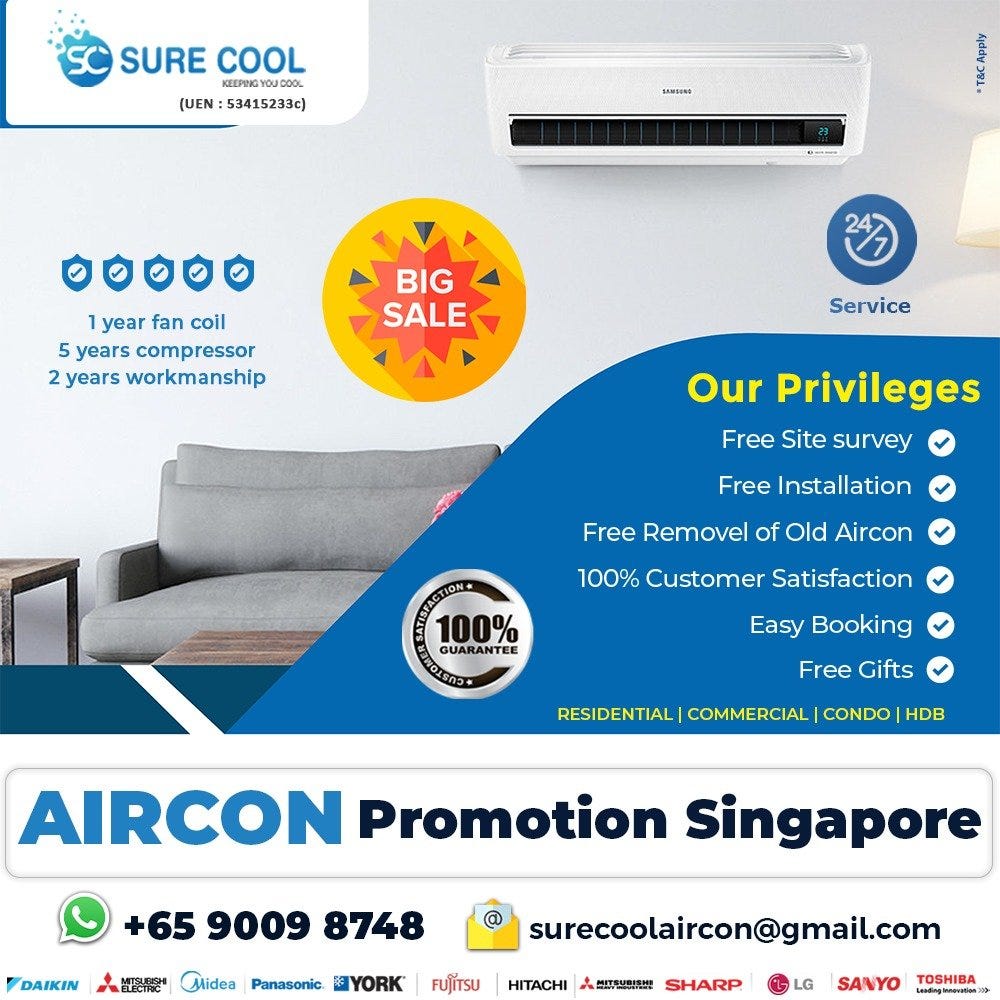 Surecool Aircon — Aircon Promotion Singapore- Free Site Survey | by ...