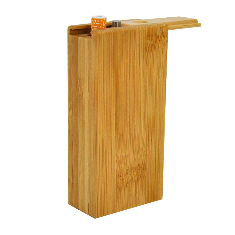 4 Inches Simple Bamboo Dugout One Hitter - Qrl45 - Medium