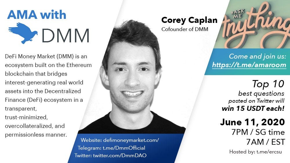 Defi Money Market AMA with Corey Caplan | by Steven Jim | The AMA Room ...
