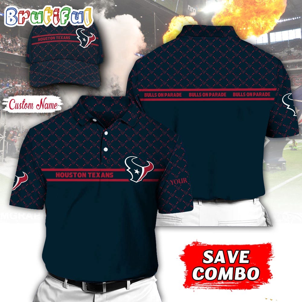 NFL Houston Texans Polo Shirt, Custom Football Polo Shirt And Cap - nfl ...