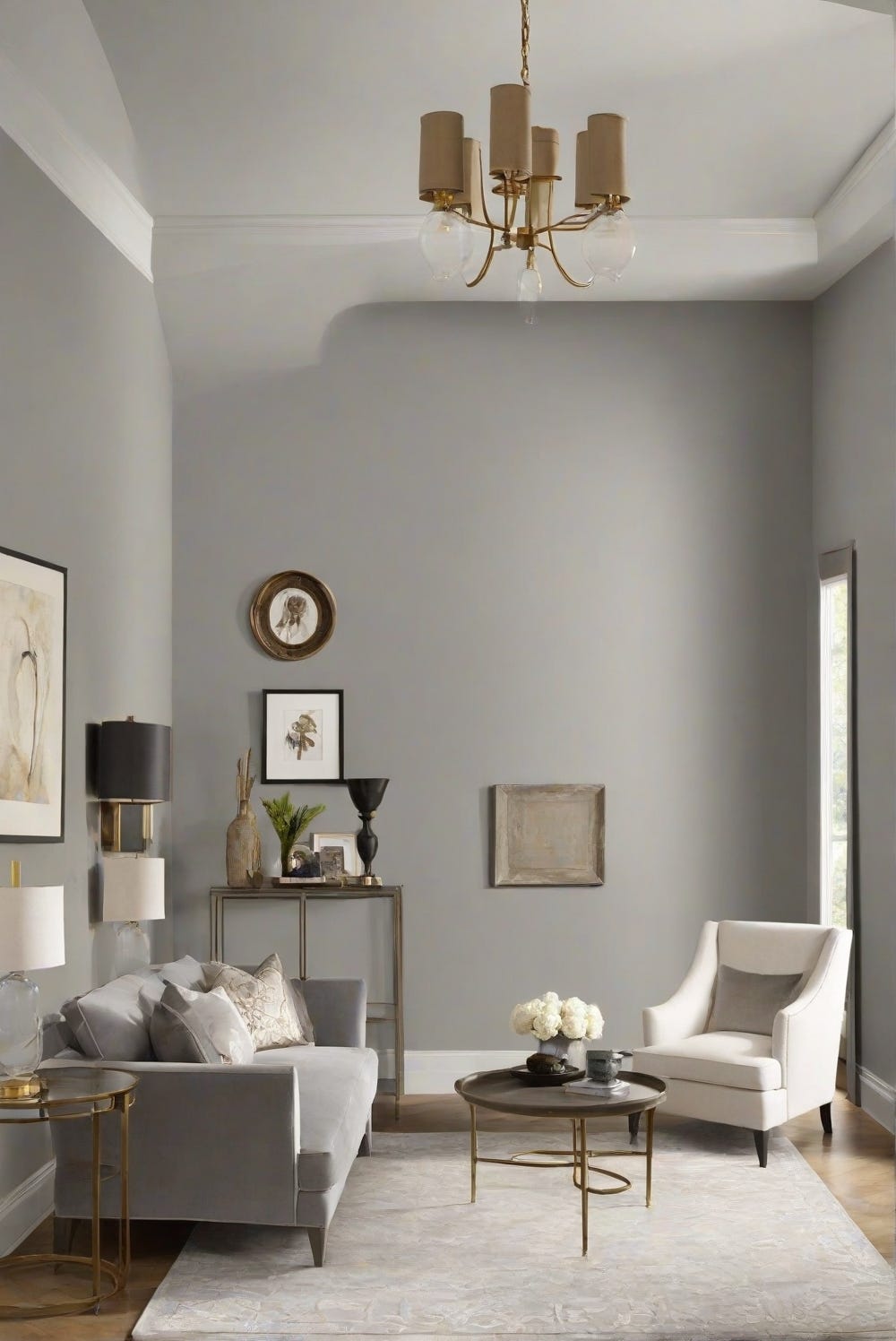 Transform your living room with GARRET GRAY (SW 6075) wall paint ...