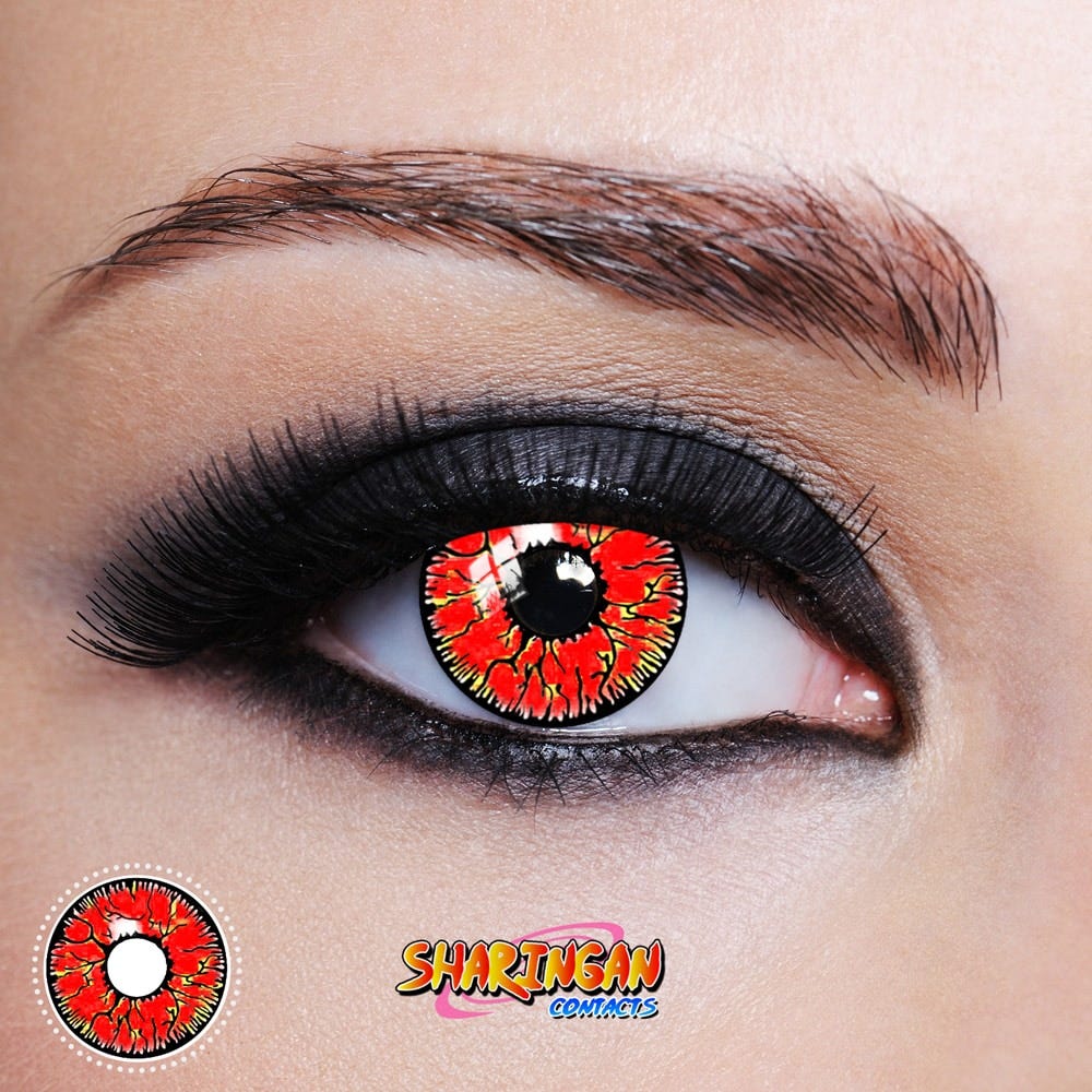 Halloween Red Zombie Contact Lenses - Sharingan Contacts - Medium