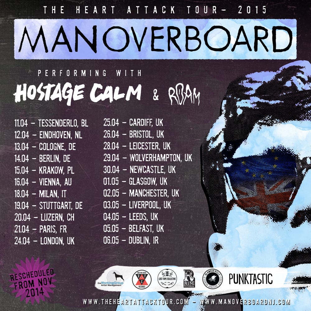 The Heart Attack Tour: Man Overboard reporte leur tournée avec Hostage ...