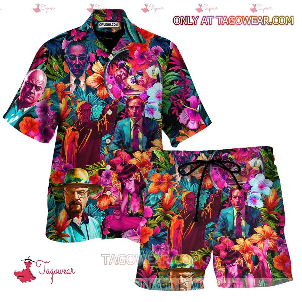 Embrace the Fusion: Breaking Bad Tropical Flower Synthwave Hawaiian ...