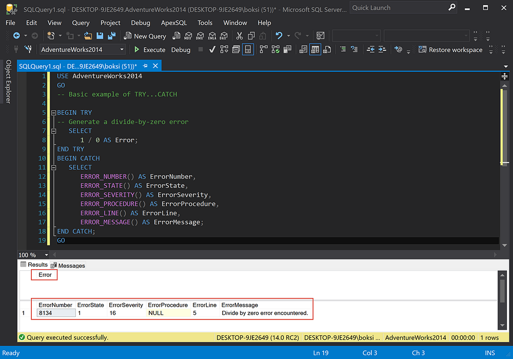 SQL Server error handle. 這篇主要是在講如何去查code裡面的error，也可以使用這方法來做retry。… | by BrianChen | Medium