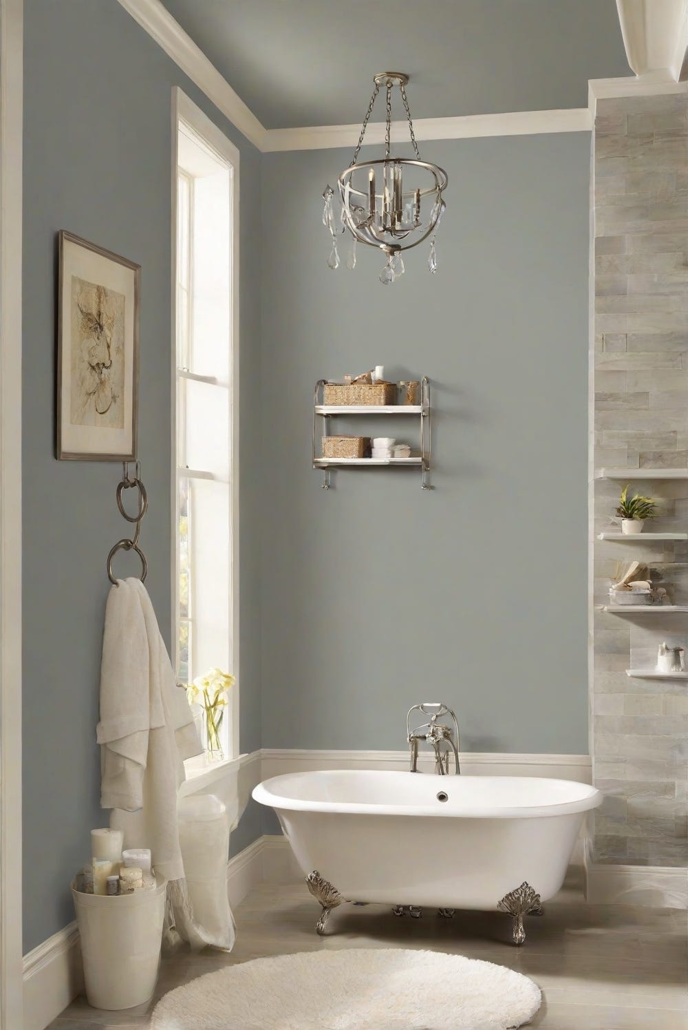 Bathroom Walls: Smoke Infusion SW 6195 is a sophisticated choice for ...