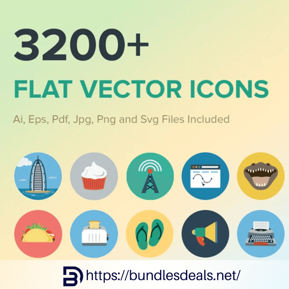 3200+ Flat Vector Icons Bundle | by Bundles Deals | Jan, 2024 | Medium