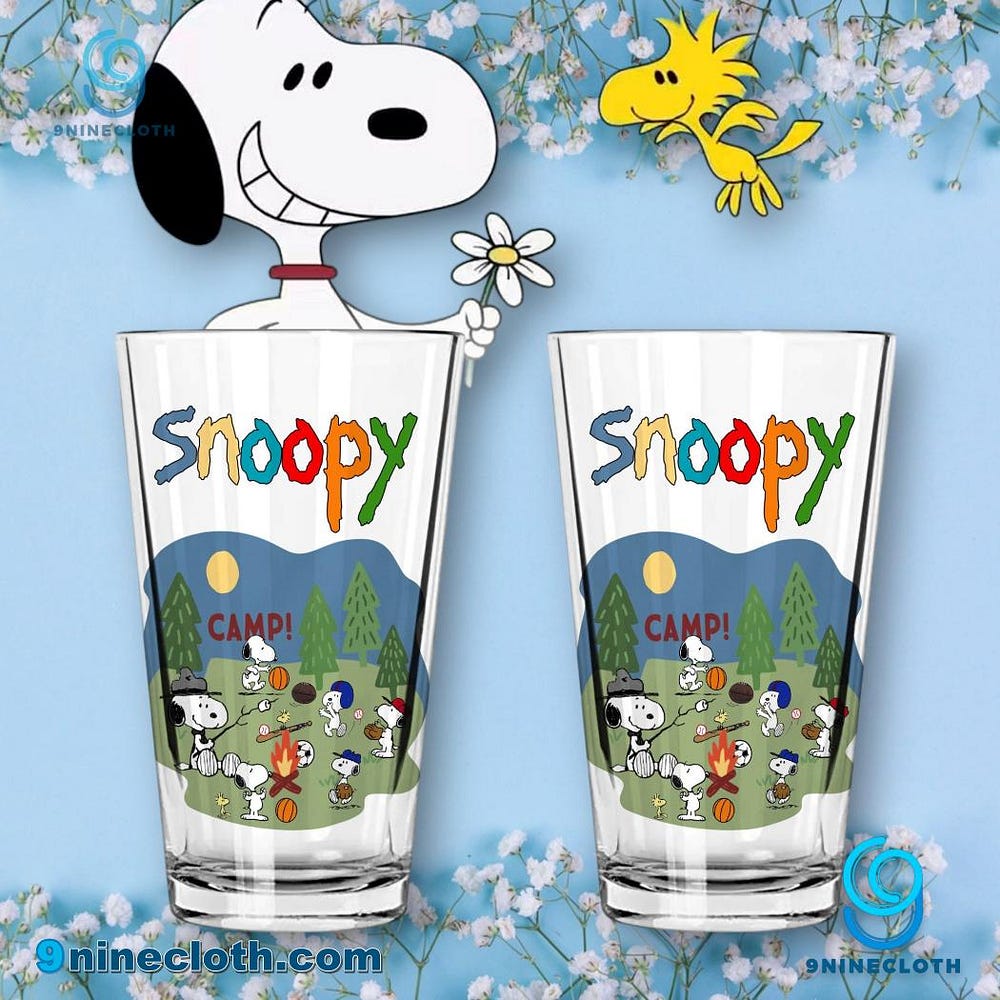 Embrace the Outdoors with the Snoopy Camping Glass Cup | by Fering ...