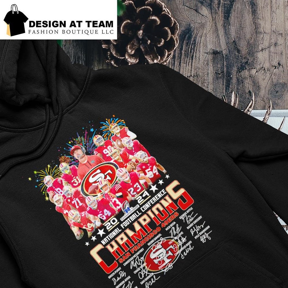 San Francisco 49ers NFC Champions 2024 firework signature shirt ...