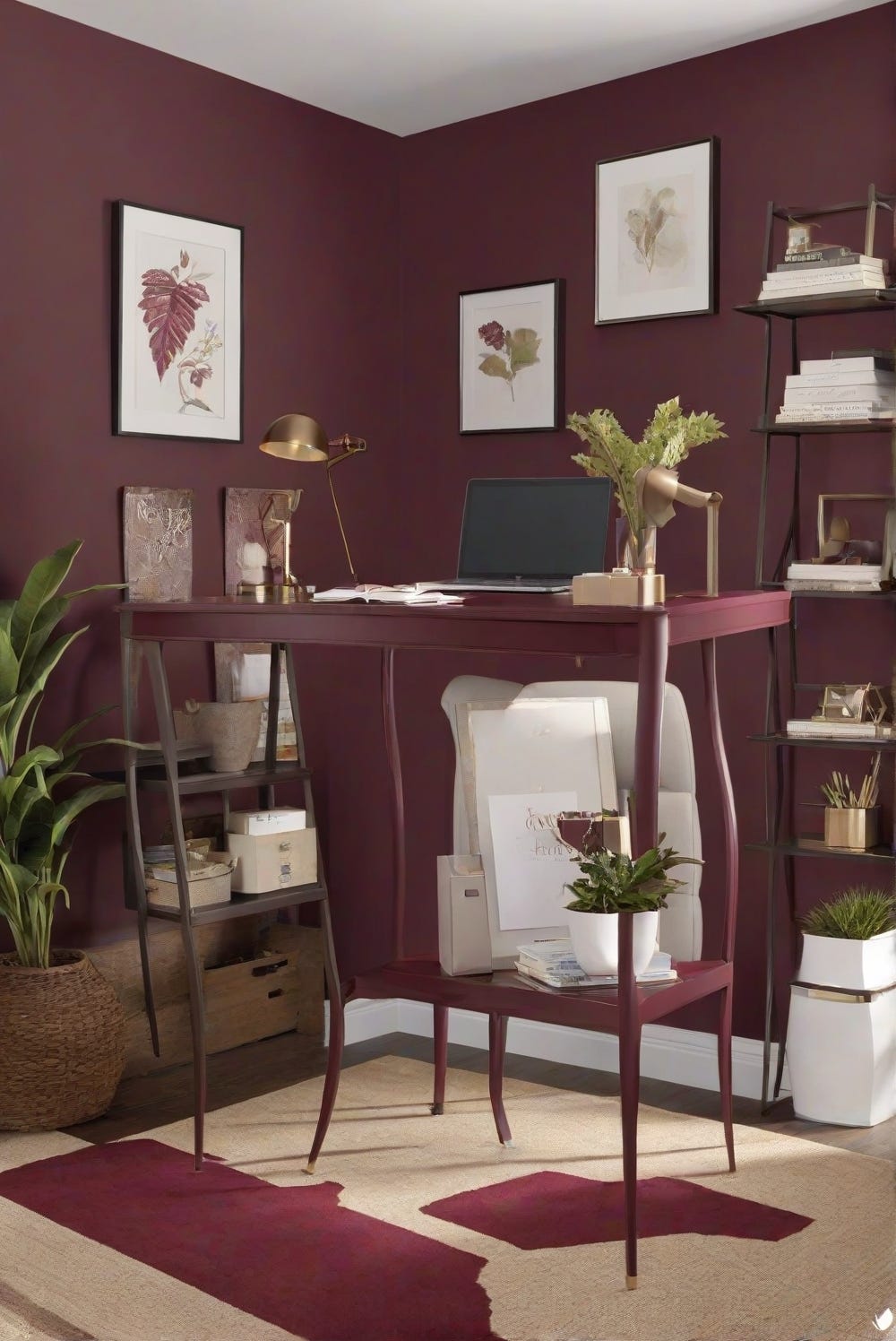 Home Office: Merlot (SW 2704) — Home Office Color Guide 2024 | by Home ...