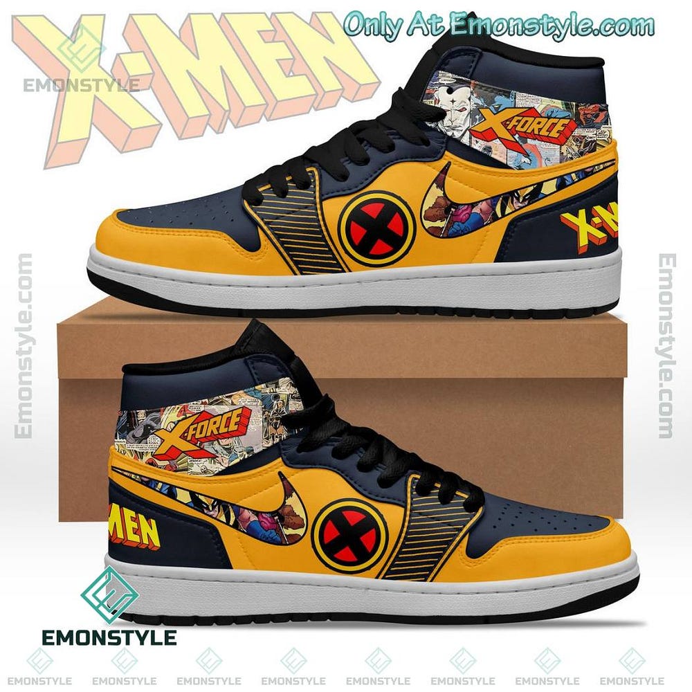 Unleash Your Mutant Powers with X-Men X-Force Air Jordan High Top Shoes ...