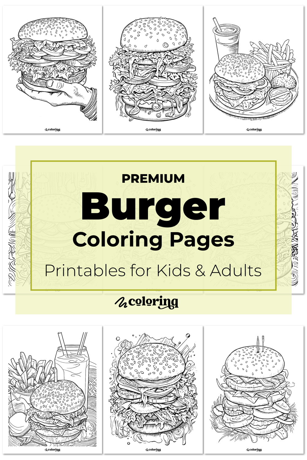 Burger Coloring Pages: 51+ Premium Printables for Kids & Adults | by ...