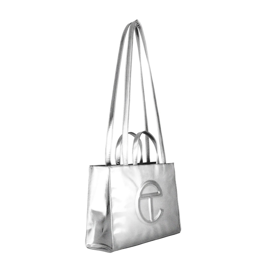 Telfar Medium Silver Shopping Bag | by Kathy Stewartw | Medium