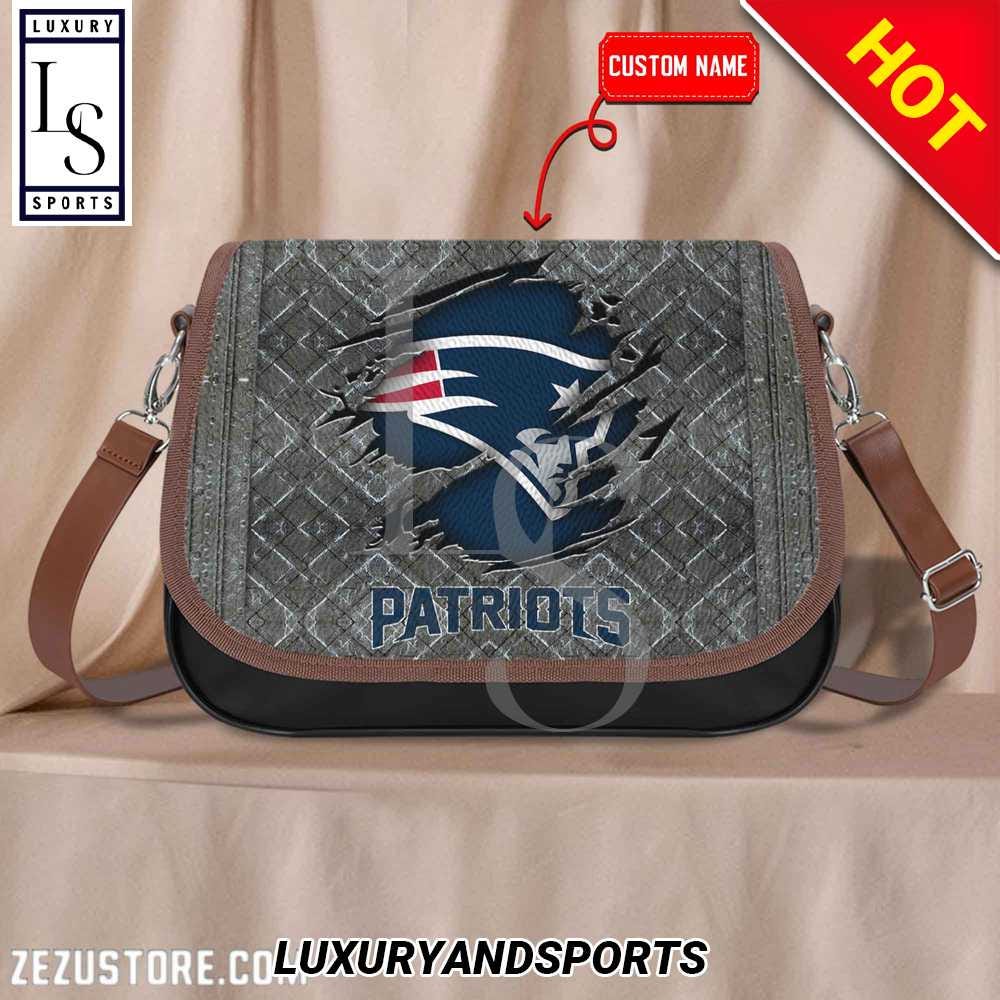New England Patriots NFL Custom Name Leather Shoulder Bag | by ...