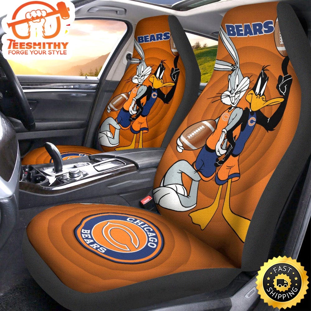 Chicago Bears Bugs-Bunny With Daffy Duck Car Seat Covers - Teesmithy ...